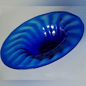 BLENKO | Art | Rare 25 Blenko Cobalt Blue Handcrafted Optic Art Glass ...